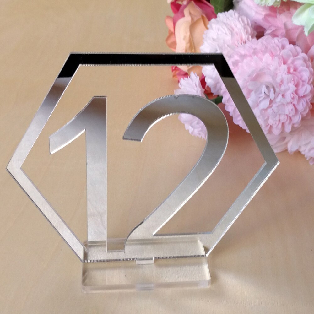 Wedding Table Numbers Acrylic Mirror Portable Tabl... – Vicedeal