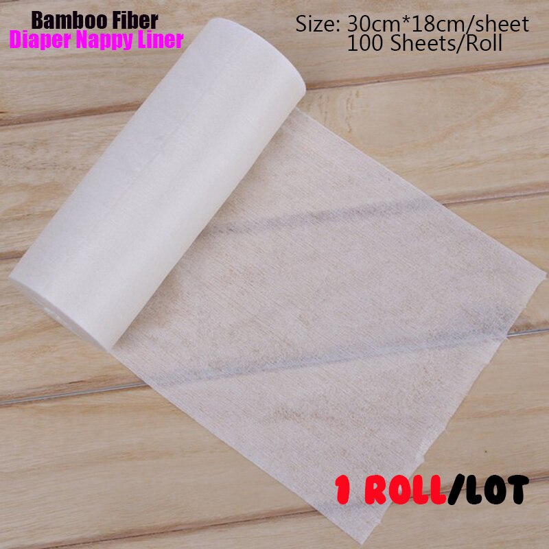 1 Roll Cloth Nappy Liner Bamboo Fiber Flushable Bi... – Grandado