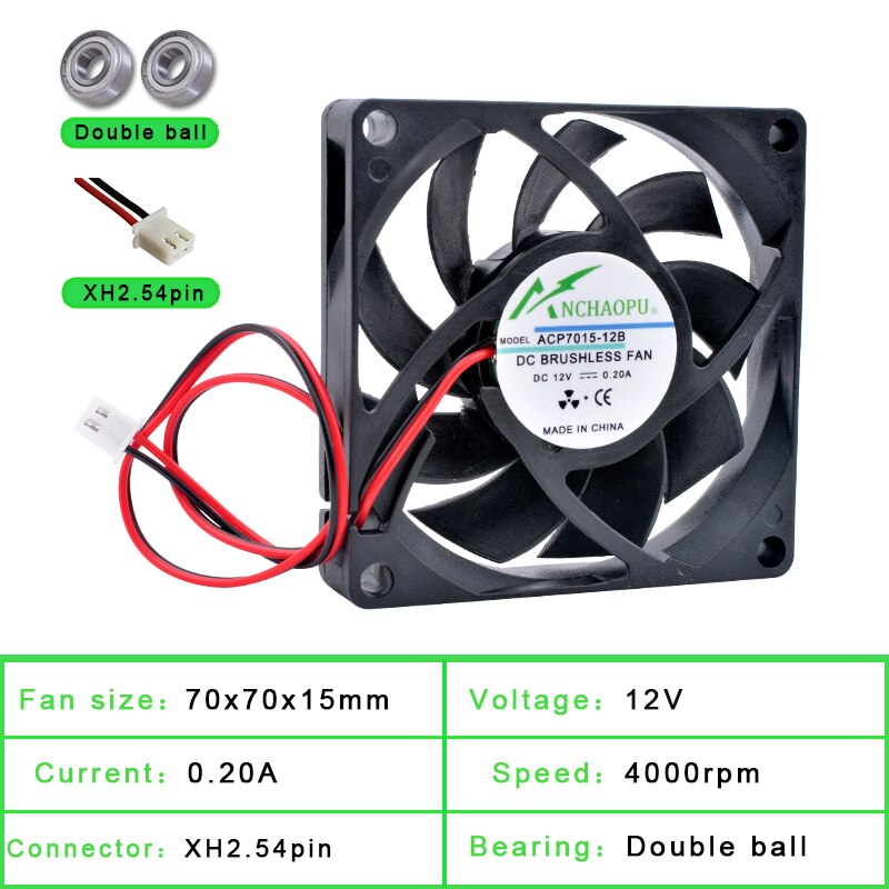 ACP7015 7Cm 70Mm Fan 70X70X15Mm DC5V 12V 24V 2pin ... – Grandado