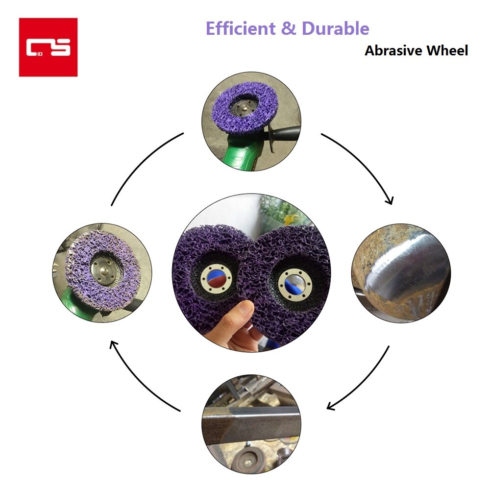 115mm Poly Strip Disc Abrasive Wheel Paint Rust Re... – Grandado