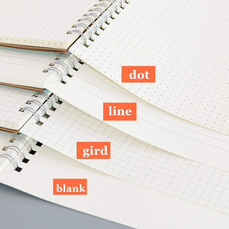 A5 Notebook Kraft Journal Grid Dot Blank Line Draw... – Grandado