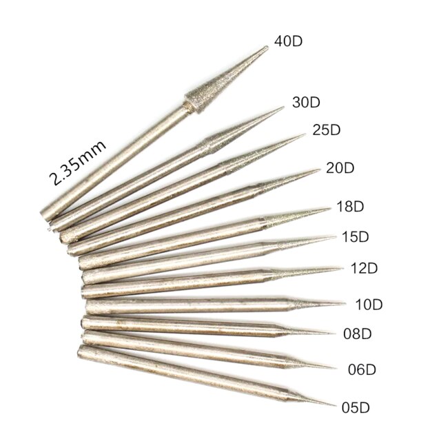 Citop 11pcs/set 2.35mm Shank Diamond Needle Burrs ... – Vicedeal