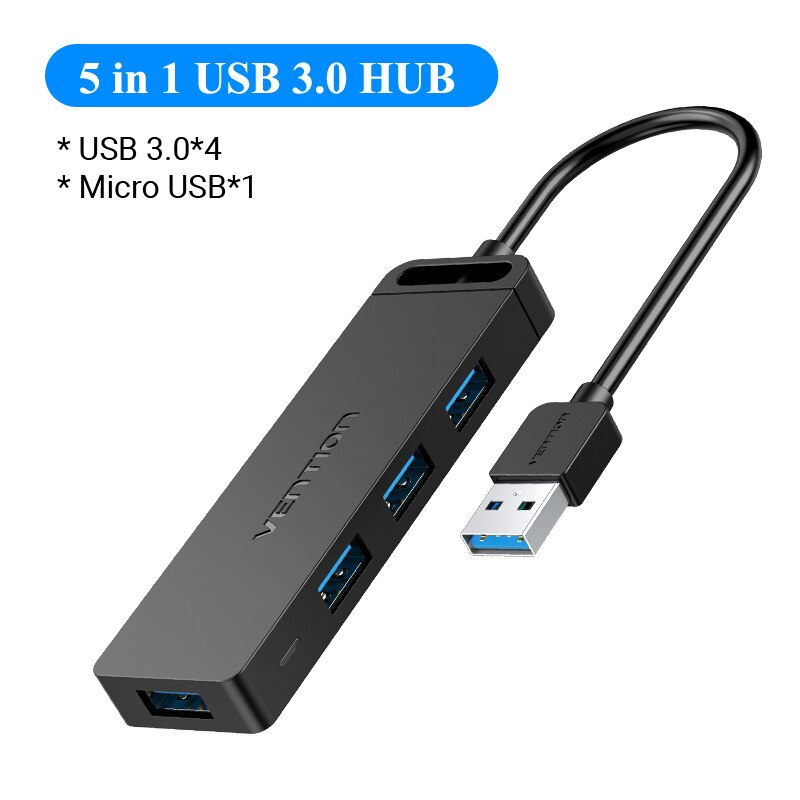 Vention USB HUB Adapter USB 3.0 Splitter Ports Hig... – Grandado