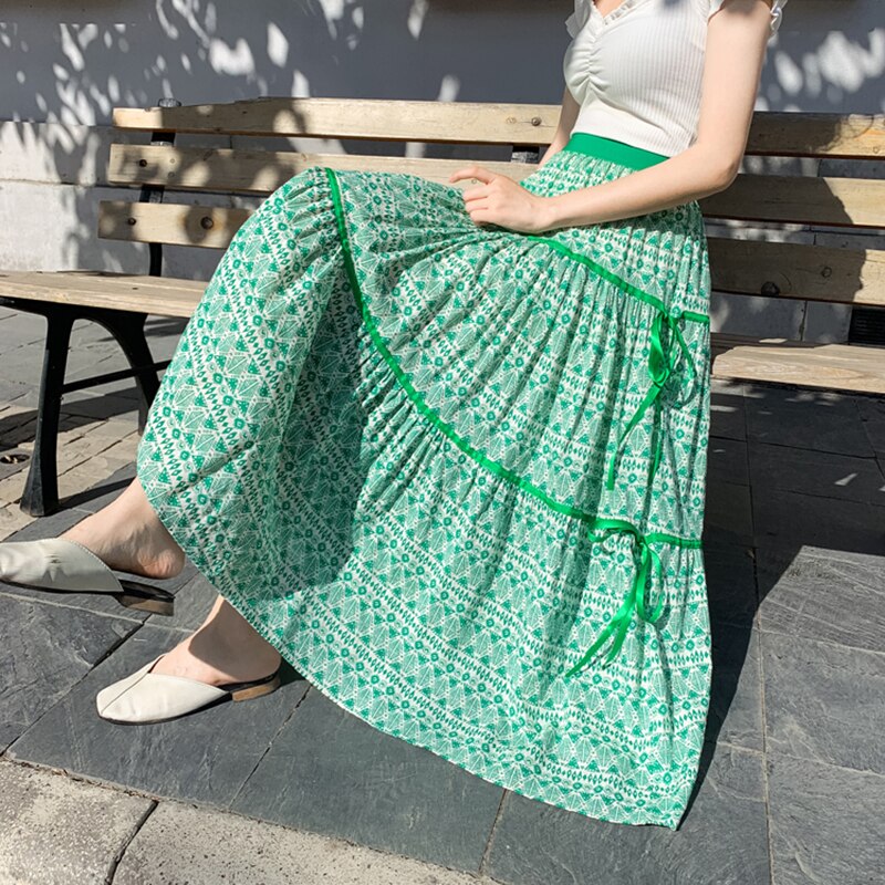 Summer Beach Skirts Retro Skirt Women Ethnic Style... – Grandado