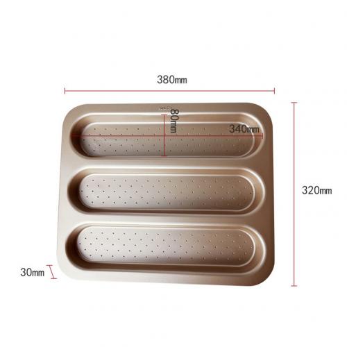3 Groove Carbon Steel Non-stick French Bread Mold ... – Grandado
