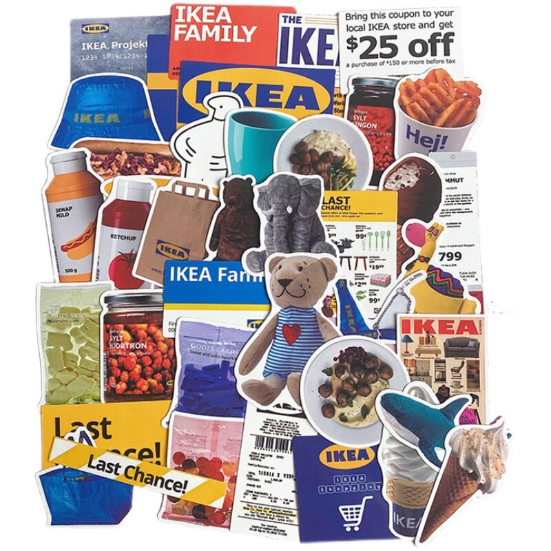 40PCS Supermarket Style stickers DIY scrapbook bas... – Grandado