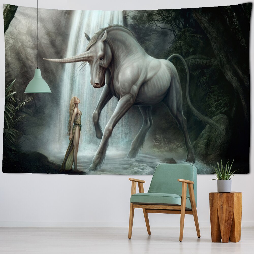 People And Unicorn Tapestry Wall Hanging Bohemian ... – Grandado