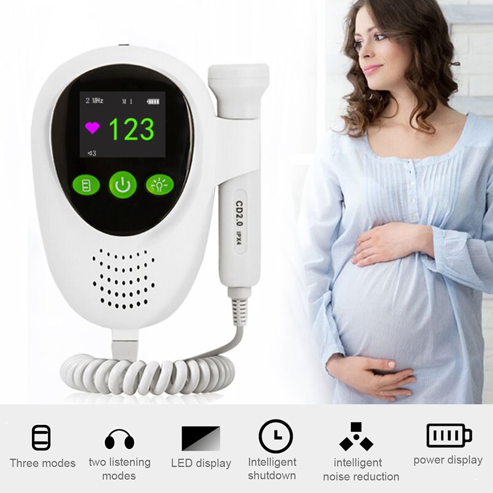 Ultrasound Doppler Fetal Heart Rate Monitor Potabl... – Grandado