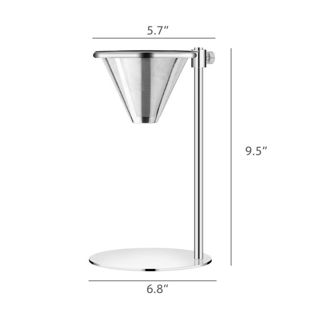 1 Pcs Stainless Steel Pour Over Coffee Dripper Sil... – Grandado