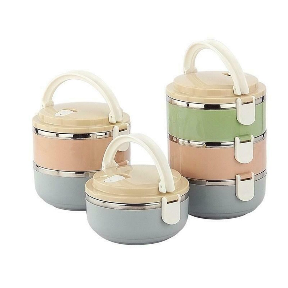 Tiffin box stainless steel lunch box Bento Box com... – Grandado