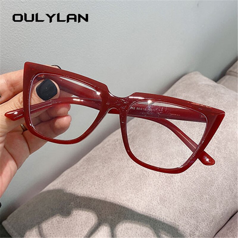 Oulylan Anti Blue Light Cat Eye Glasses Frames Wom... – Grandado