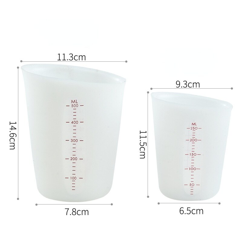 Silicone Measuring Cup 125/250/500ml Premium Trans... – Grandado