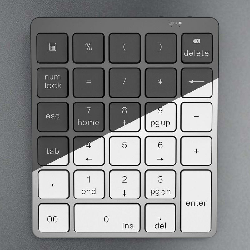 Aluminum Alloy 28 Keys Wireless Bluetooth Numeric ... – Grandado