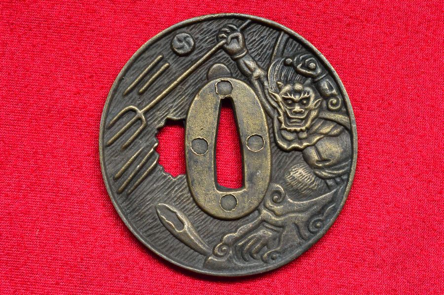 REAL Japanese Old SAMURAI Copper Sword Guard TSUBA... – Vicedeal