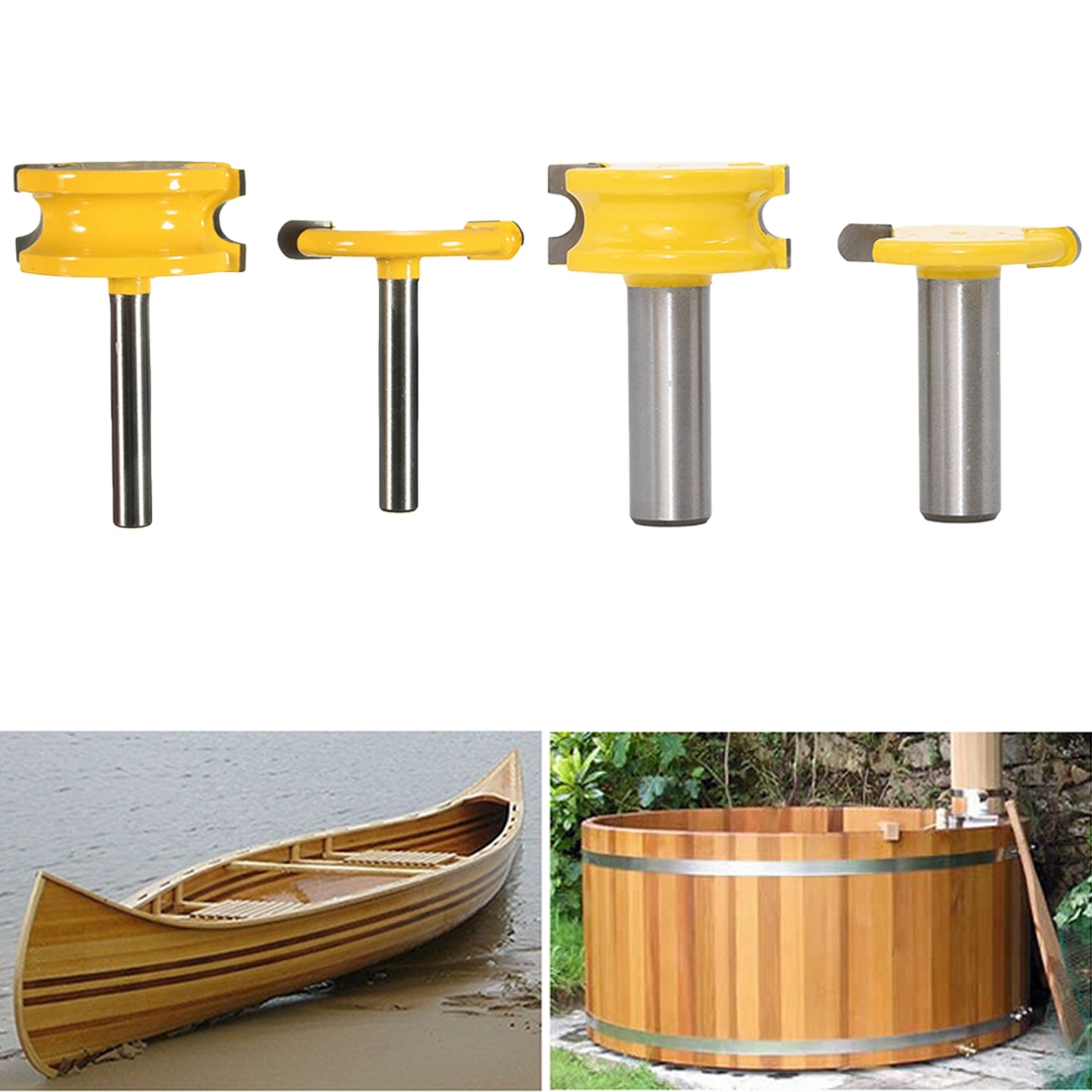 2 Pc 1/4 "Of 1/2" Shank 1/4 "Diameter Fluit En Kra... – Grandado