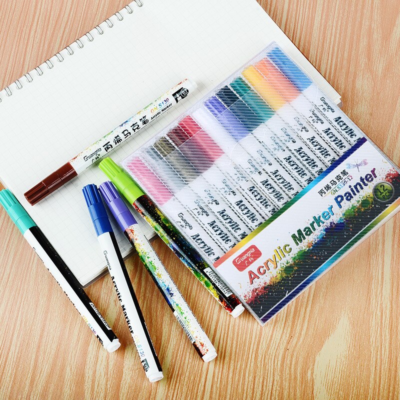 (12 Pieces/Set) Acrylic Color Marker Set 2.0mm Gra... – Grandado