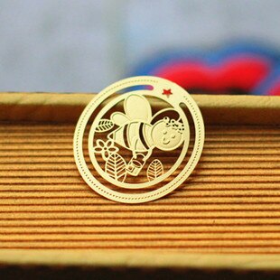 gold color copper bookmark cute metal bookmark fou... – Grandado