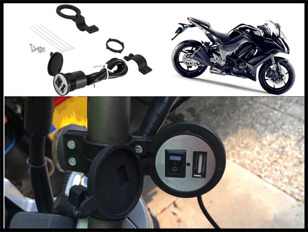 Motorcycle universal car charger power adapter soc... – Grandado