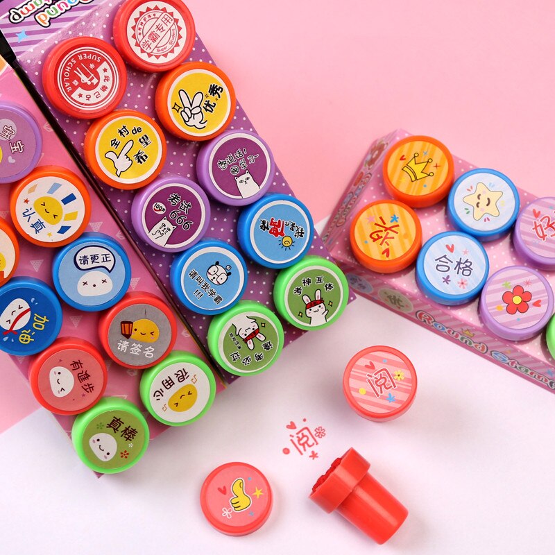 10Pcs/Set Children Toy Stamps Cartoon Animals Frui... – Grandado