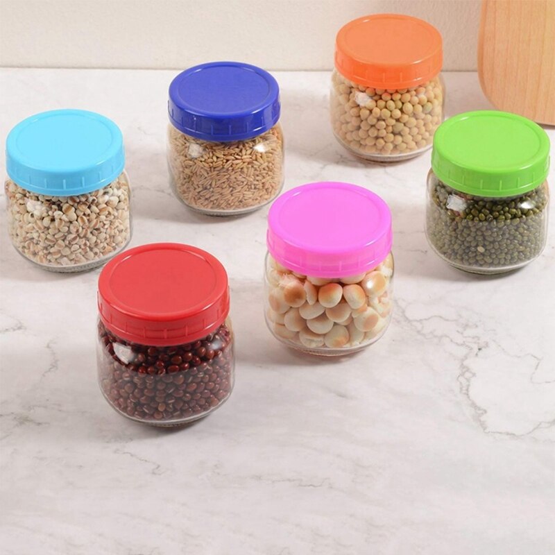 16 Pack Colored Plastic Mason Jar Lids -8 Wide Mou... – Vicedeal