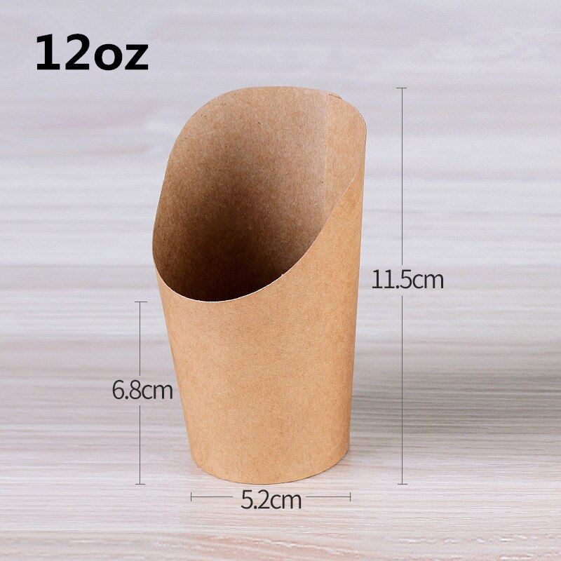 50pcs Kraft paper snack fries egg cake packaging c... – Grandado