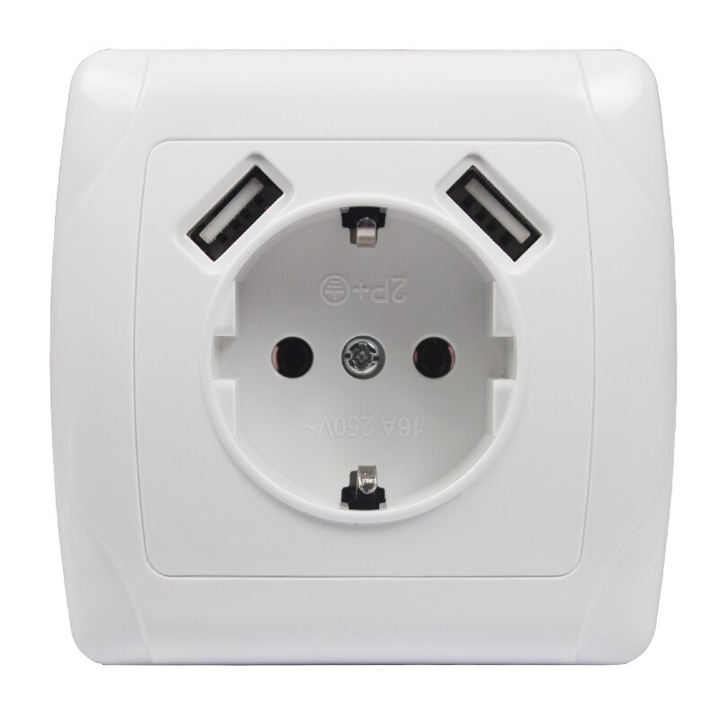 USB wall socket Viko wall outlet with double USB 5... – Grandado