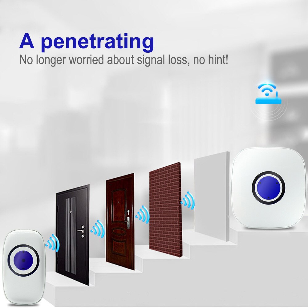 110V-240V Draadloze Waterdichte Deurbel 38 Nummers... – Vicedeal