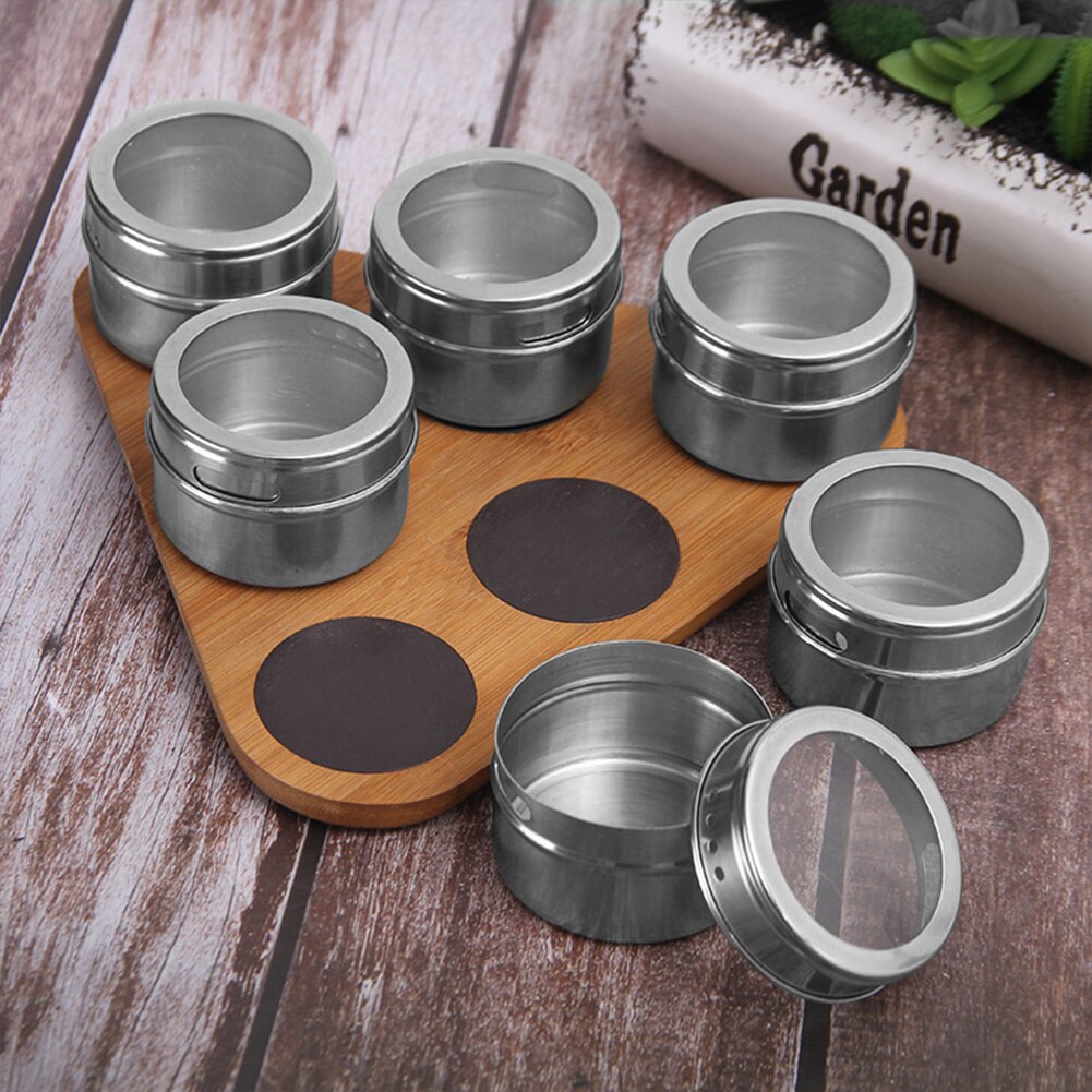 Magnetic Spice Storage Container Jar Set Box With ... – Grandado