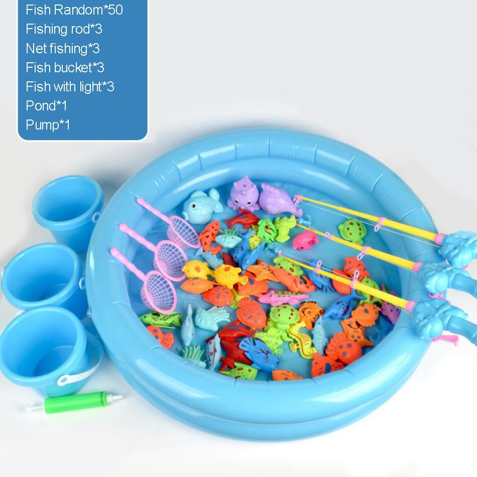 Children's magnetic fishing toy pole net Child... – Vicedeal