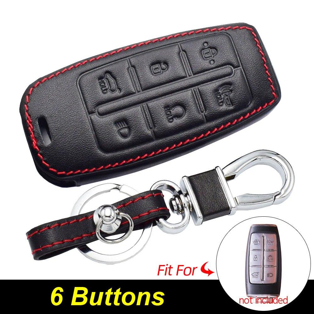 Leather Car Key Case For Hyundai Genesis GV80 G80 ... – Grandado