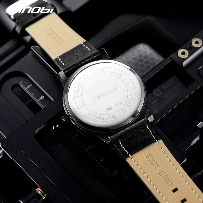 Watches Men's Luxury Leather Belt Analog Quartz Sp... – Grandado