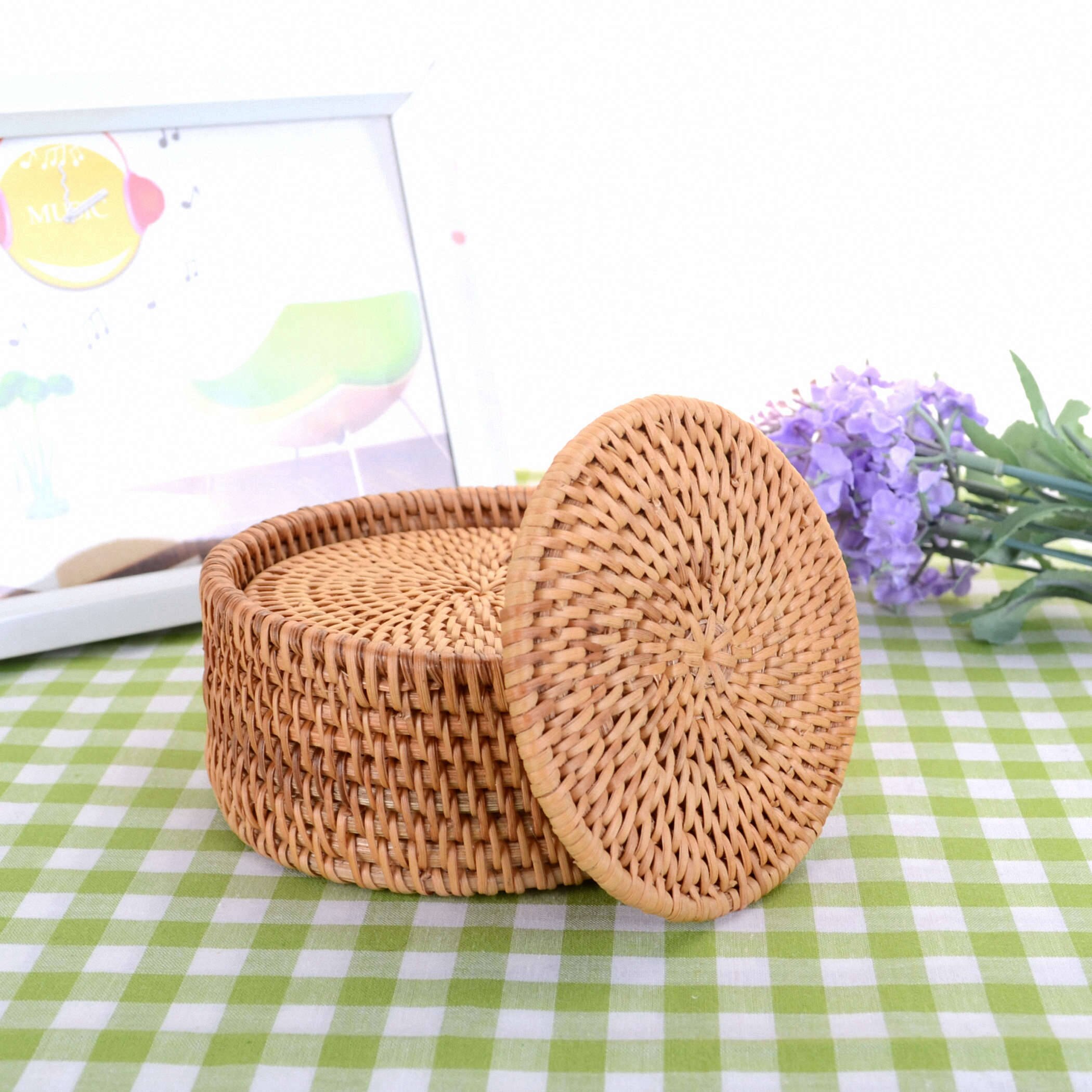 Bamboe Coaster Thee Isolatie Matten Set - 6x Ronde... – Grandado