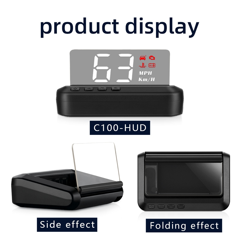 DATONG C100 OBD2 HUD Head up Display KM/h, MPH sis... – Grandado DATONG C100 OBD2 HUD Head up Display KM/h, MPH sis... – Grandado