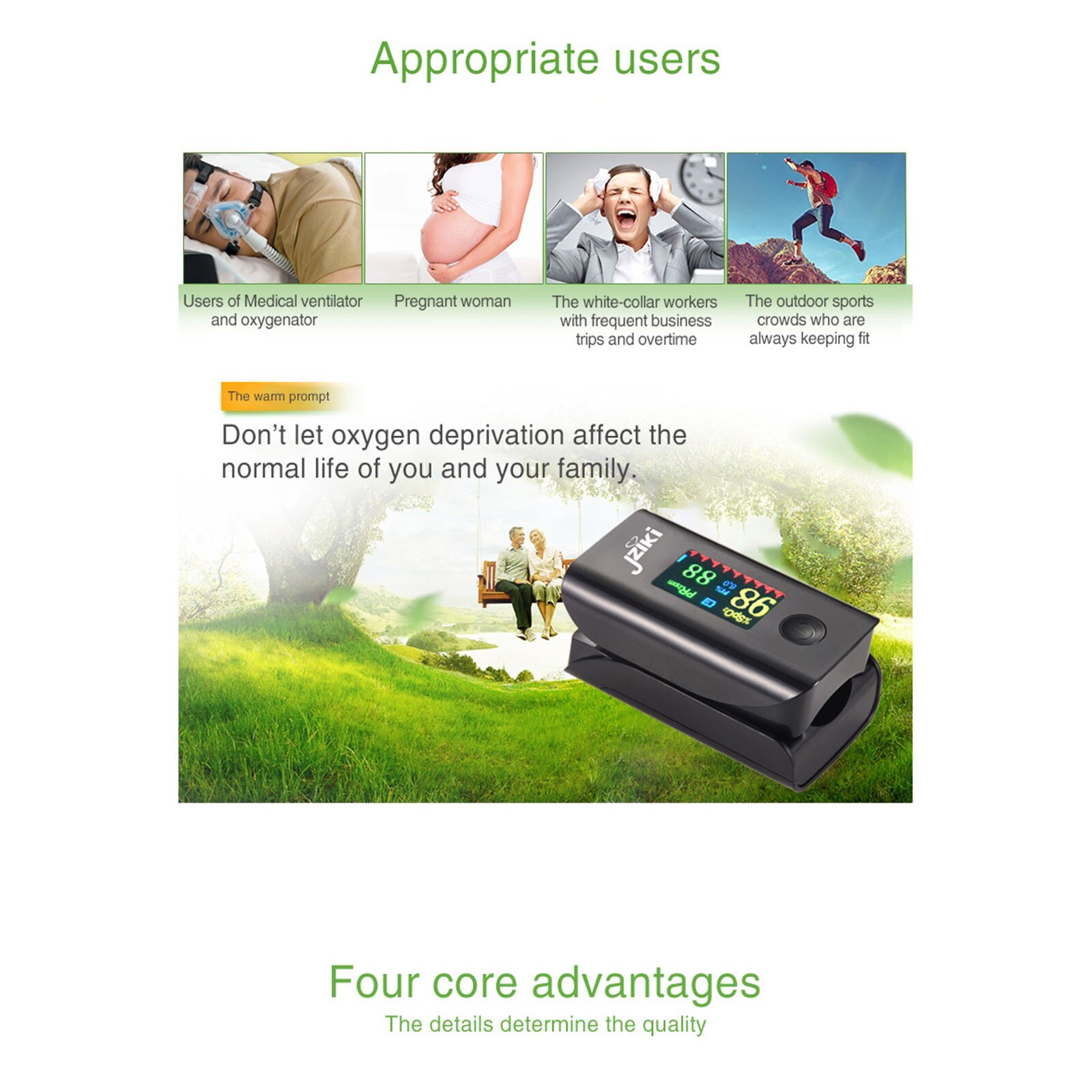 Oximeter Finger Clip Oximeter Finger Pulse Monitor... – Grandado