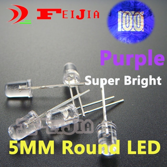 200pcs/lot 5mm Purple Round LED Diode Lndicator li... – Grandado