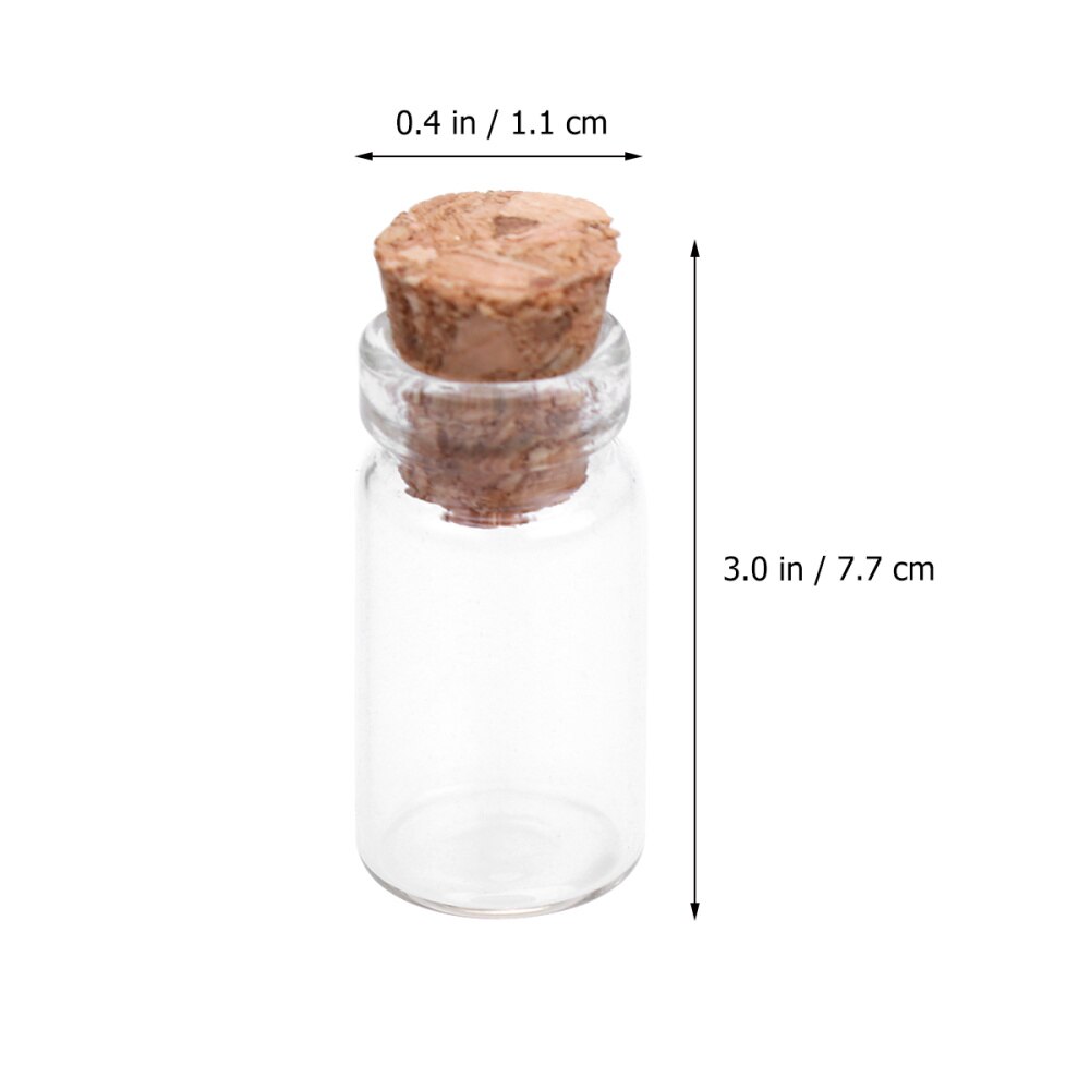 25 Pcs Clear Small Mini Glass Jars with Cork Stopp... – Grandado