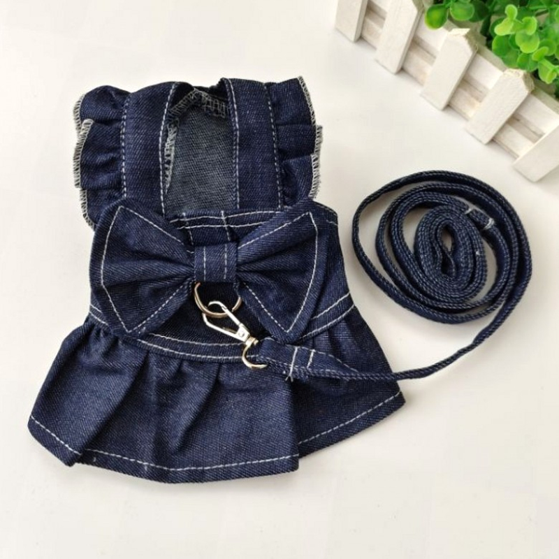 Pet Clothing Summer Dog Dress Denim Jeans Skirt Ca... – Grandado