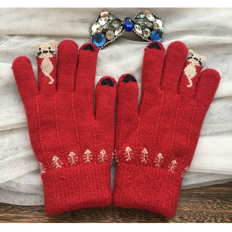 Vrouwen Mannen Warm Stretch Knit Mittens Winter To... – Vicedeal