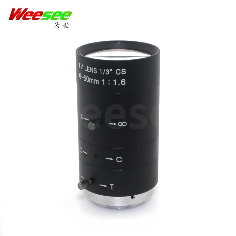 WS 6-60mm CCTV lens CS mount F1.6 manual zoom iris... – Grandado