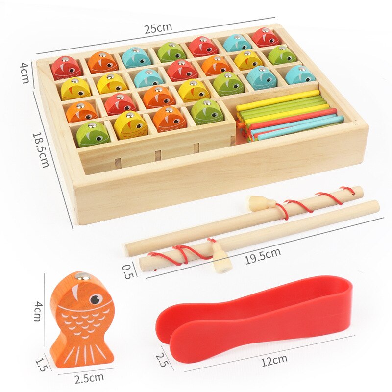 Fishing learning box children's wooden magneti... – Vicedeal
