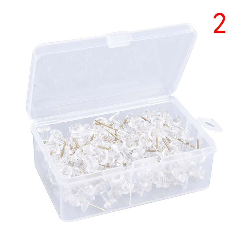 100pcs/box Acrylic Metal Map Tacks Push Pins Acryl... – Grandado