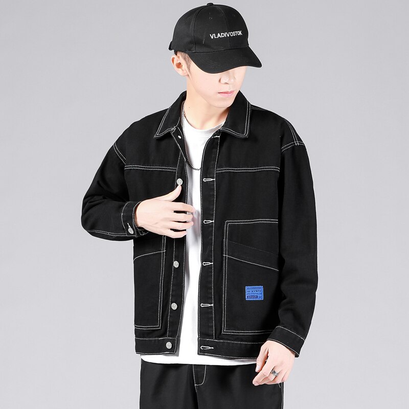 Men Bomber Jacket 2022 Spring Korean Style Denim J... – Grandado