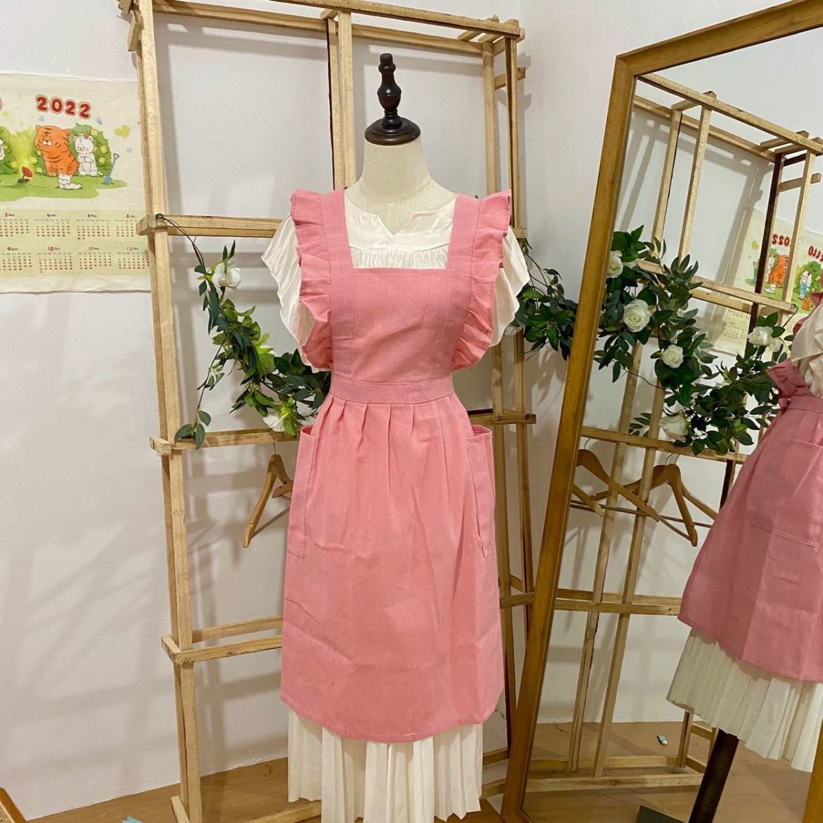 The Florist Home Apron Cafe Art Flower Shop Lotus ... – Vicedeal