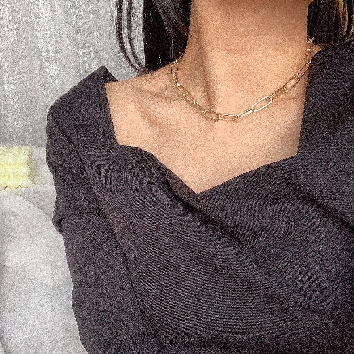 2022 Simple Heart Pearl Necklace For Women Golden ... – Vicedeal