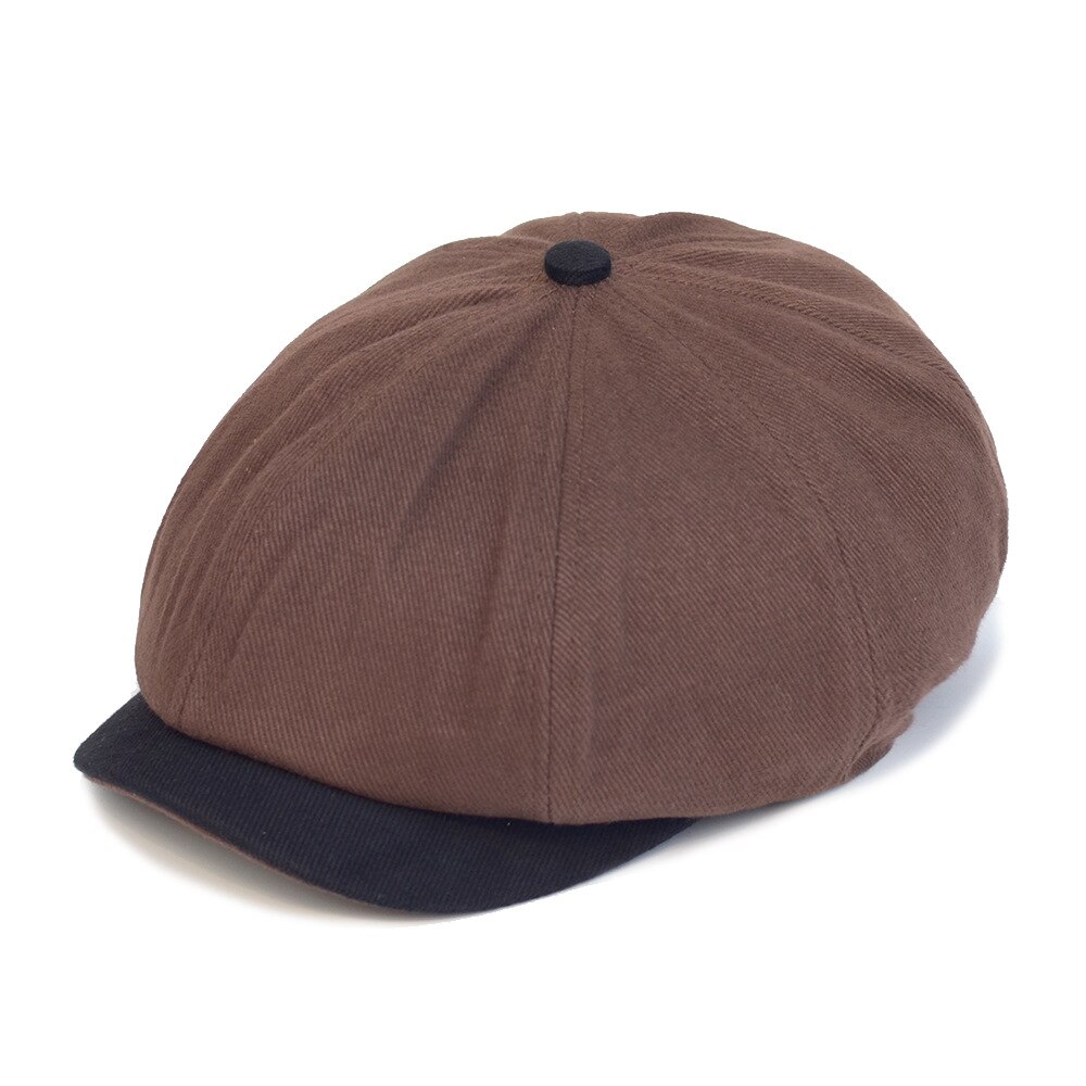 retro color matching octagonal hat cotton Beret wo... – Grandado