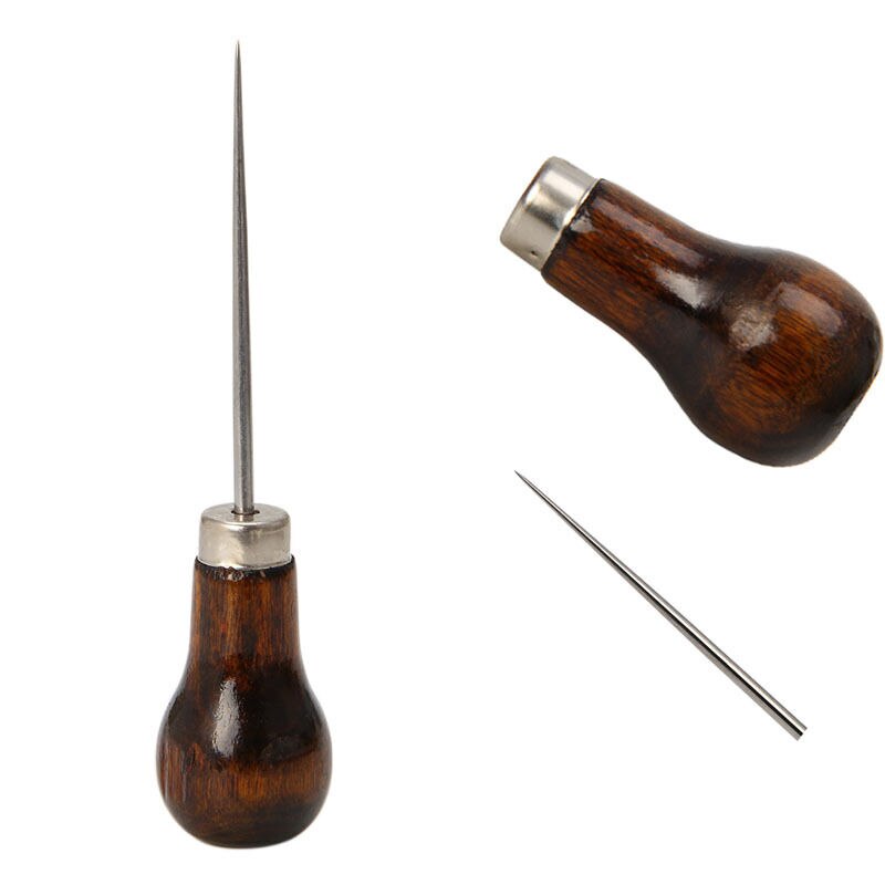 Outil de poinçon à manche en cuir et bois, bricola... – Grandado