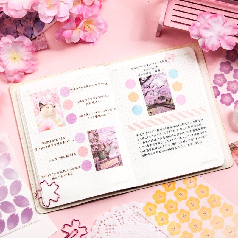 5 pcs/pack Cherry Appreciation series Decorative S... – Grandado