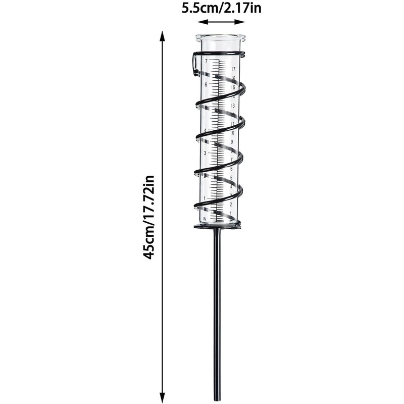 Glass Rain Gauge Outdoor Big Capacity Metal Frame ... – Vicedeal