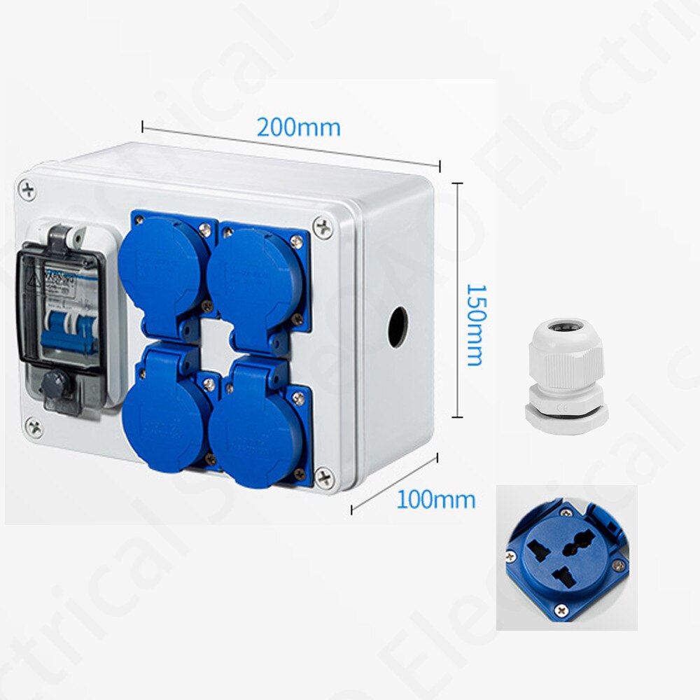 Outdoor rainwater socket Three holes 10A home wall... – Grandado