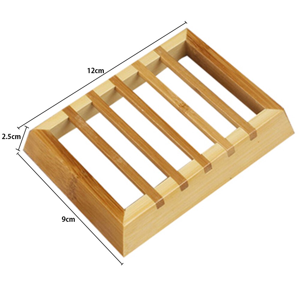 1pc Wooden Natural Bamboo Soap Dishes Tray Holder ... – Grandado